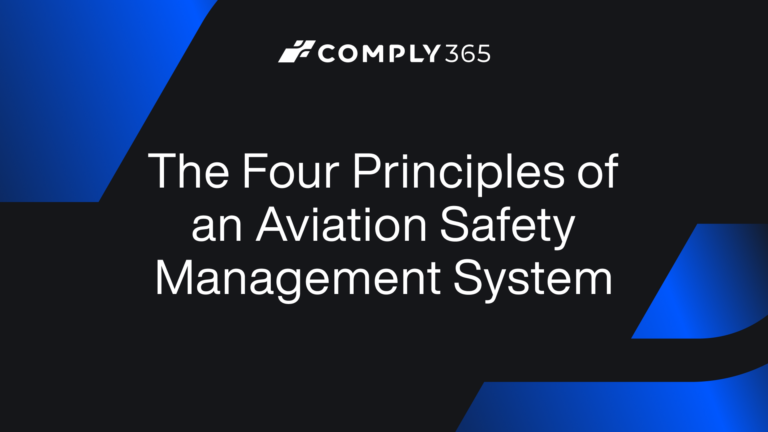 The four principles of an Aviation Safety Management System
